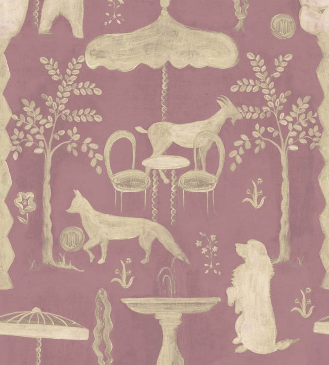 The Hidden Realm Wallpaper in Mauve by MINDTHEGAP | Jane Clayton