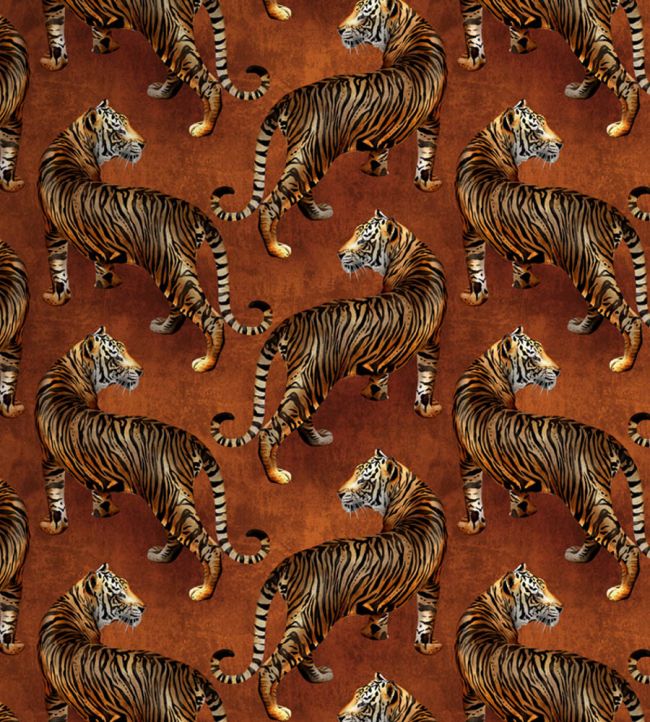 Tigress Wallpaper in Copper by Avalana | Jane Clayton