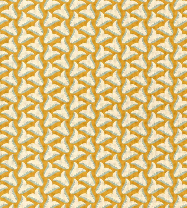Tiny Tulips Fabric in Yellow by Ottoline | Jane Clayton