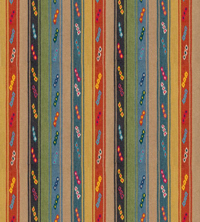 Tip Toe Fabric in Teal/Spice by GP & J Baker | Jane Clayton
