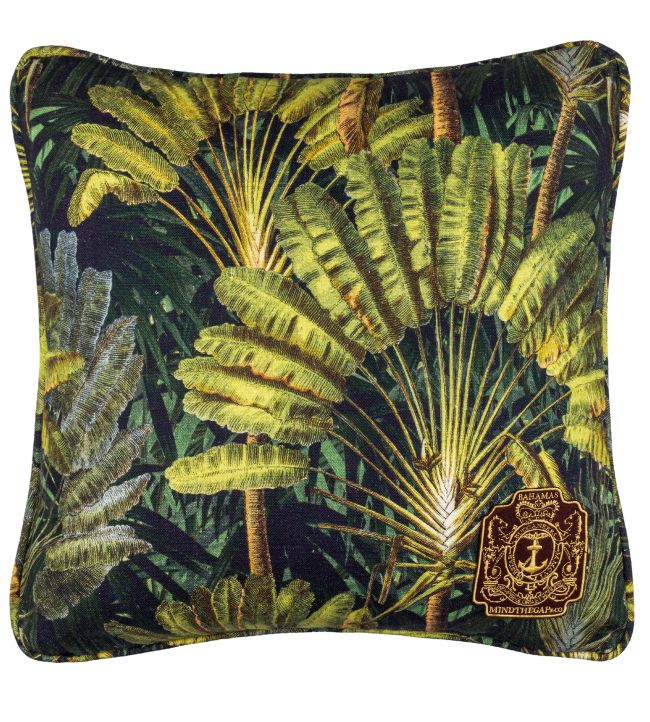 Traveller's Palm Ready Made Cushions in Green by MINDTHEGAP | Jane Clayton