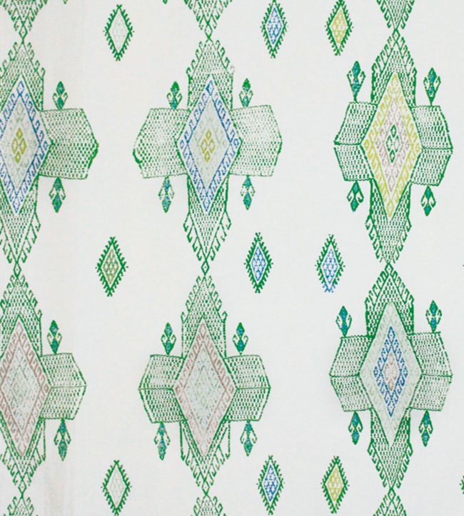 Travelling Light Fabric in Green by Kit Kemp for Christopher Farr Cloth ...
