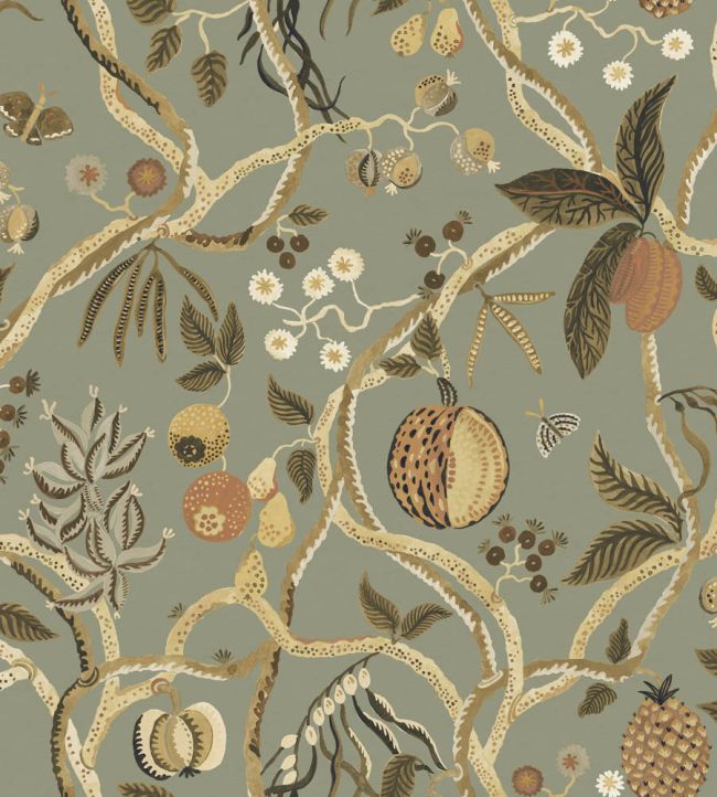 Tree of Life Wallpaper mural in Sage Green by Sandberg | Jane Clayton