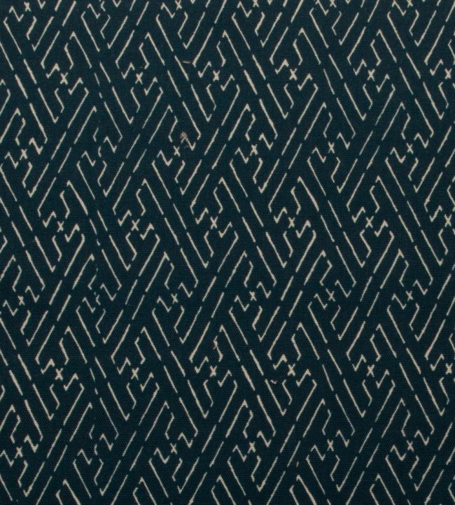 Trellis Fabric in Prussian by Titley and Marr | Jane Clayton