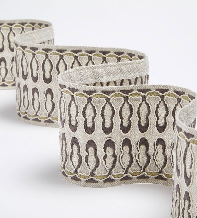 Tudor Braid Trimmings in Grey by James Hare | Jane Clayton