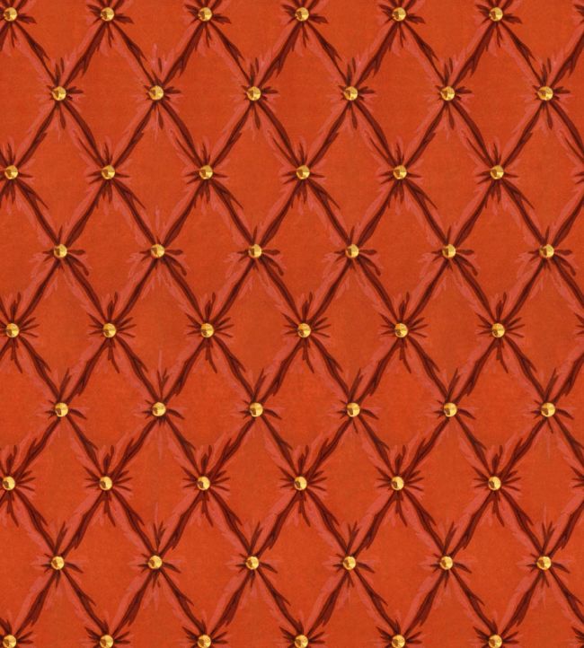 Tufted Panel Wallpaper in Mandarin by MINDTHEGAP | Jane Clayton