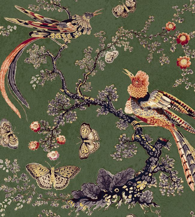 V&A Paradise Fabric in Spruce by Arley House | Jane Clayton
