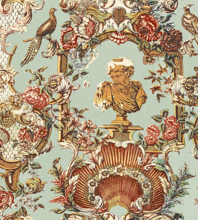 V&A Romano Fabric in Jade by Arley House | Jane Clayton