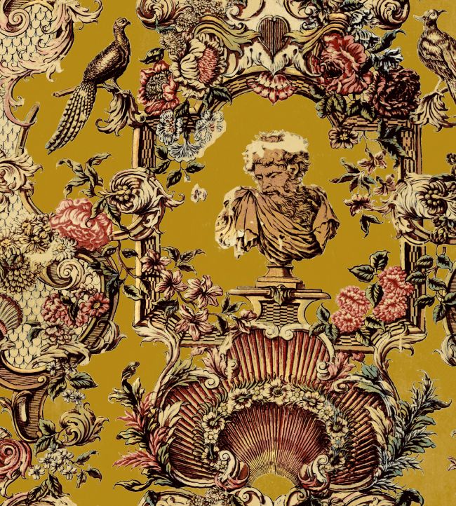 V&A Romano Fabric in Ochre by Arley House | Jane Clayton