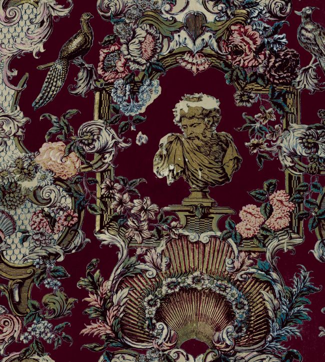 V&A Romano Fabric in Plum by Arley House | Jane Clayton