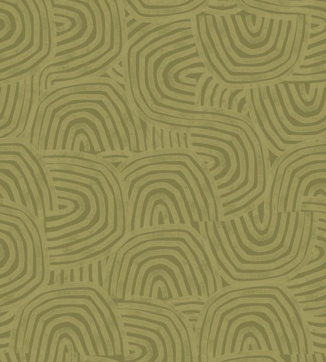 Venation Wallpaper in Olive by Ohpopsi | Jane Clayton