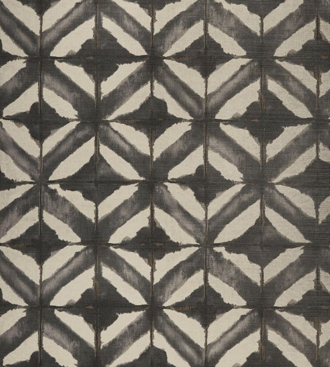 Water Blocks Wallpaper in Black by Thibaut | Jane Clayton