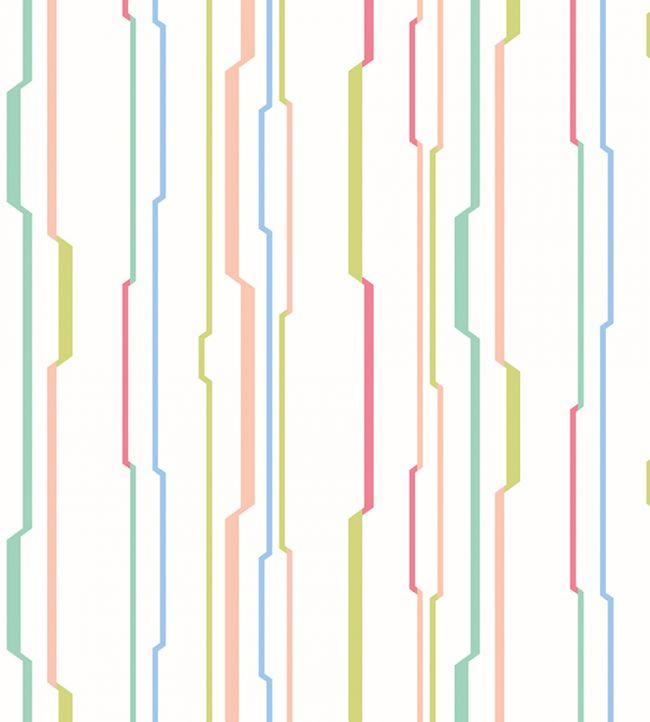 Wibble Wobble Wallpaper in Watermelon by Ohpopsi | Jane Clayton
