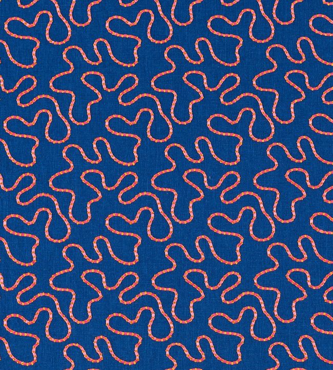 Wiggle Fabric in Lapis/Spinel by Harlequin | Jane Clayton