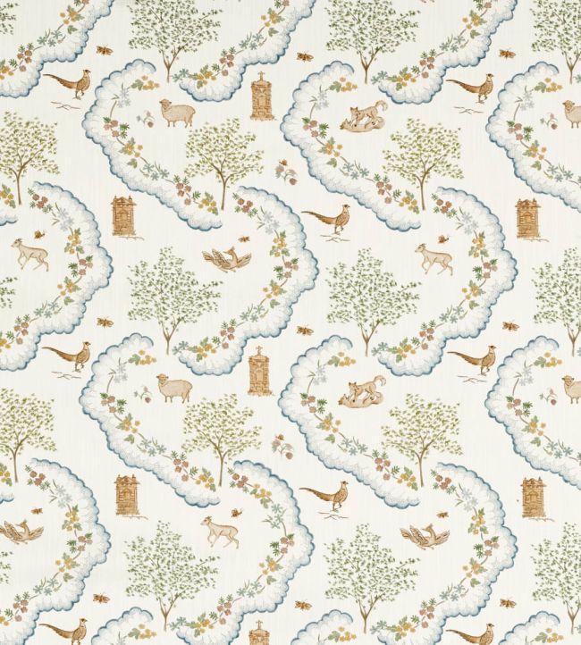 Wildflower Meadow Fabric in Going Green by Sanderson | Jane Clayton