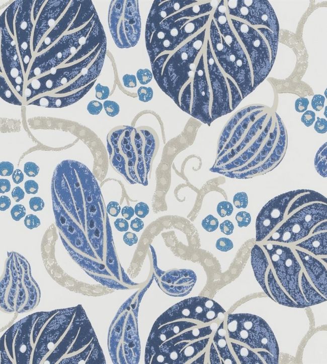 Astasia Wallpaper by William Yeoward in Indigo | Jane Clayton