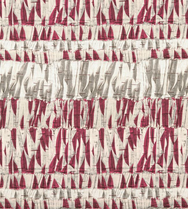 Willow Fabric in Ruby by Kit Kemp for Christopher Farr Cloth | Jane Clayton