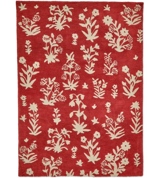 Woodland Glade Rug in Damson Red by Sanderson | Jane Clayton
