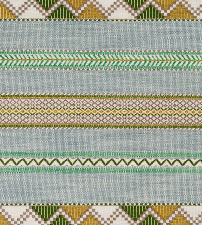 Woven Ribbon Fabric in Aqua by Kit Kemp for Christopher Farr Cloth ...