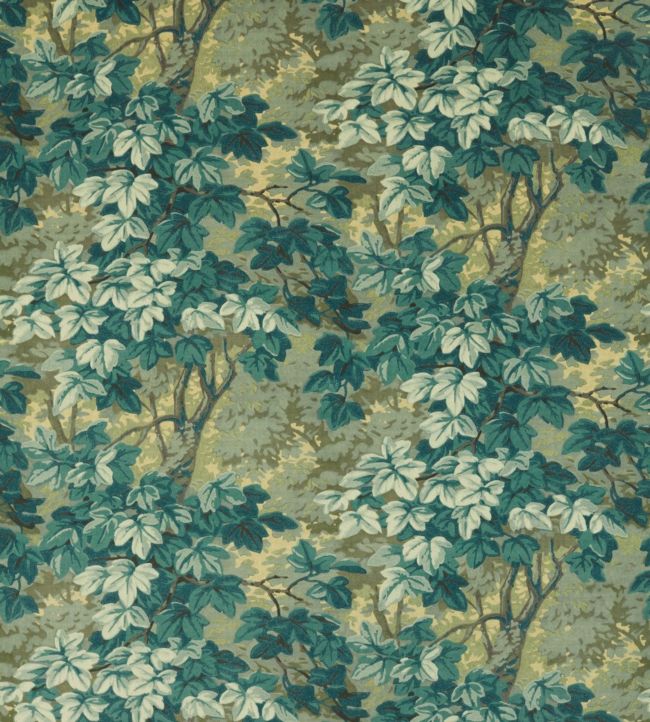Richmond Park Velvet Fabric in Evergreen by Zoffany | Jane Clayton
