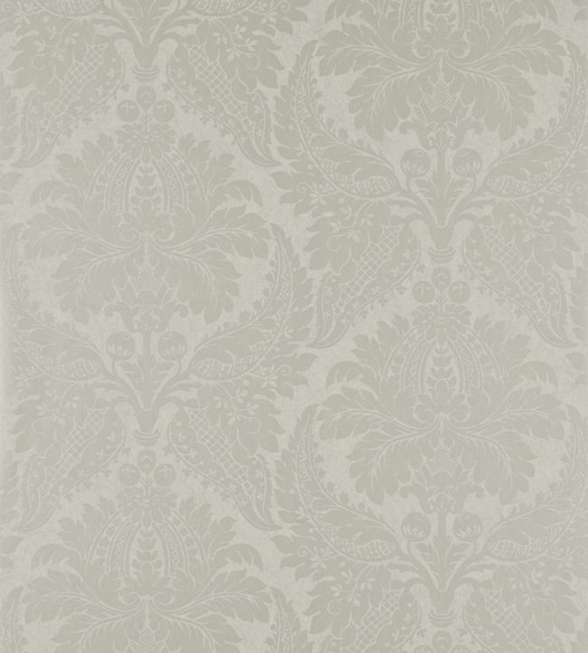 Malmaison Damask Wallpaper in Chalk by Zoffany | Jane Clayton