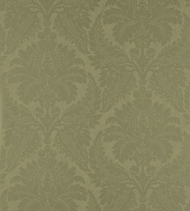 Malmaison Damask Wallpaper in Old Gold by Zoffany | Jane Clayton
