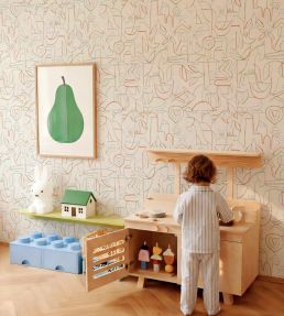 Animalia Wallpaper in Mint by Coordonne | Jane Clayton