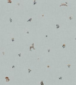 Bambis Wallpaper in Indigo by Coordonne | Jane Clayton