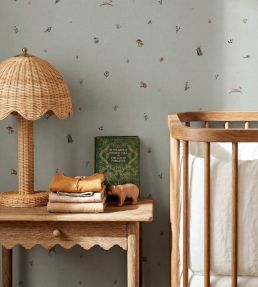 Bambis Wallpaper in Indigo by Coordonne | Jane Clayton