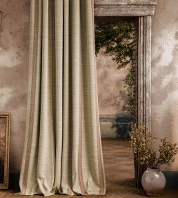 Bellagio Stripe Fabric in Sandstone/Russet by Zoffany | Jane Clayton