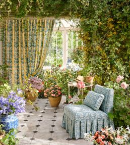 Filigree Bellagio Stripe Fabric in Eau De Nil by Zoffany | Jane Clayton