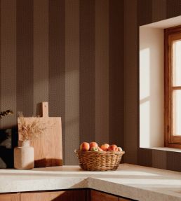 Palmeral Wallpaper in Brown by Coordonne | Jane Clayton