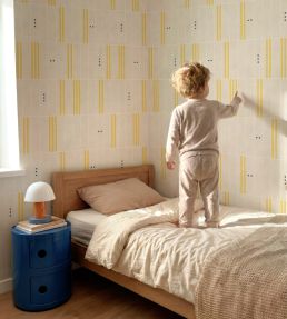 Play Blocks Wallpaper in Buttercream by Coordonne | Jane Clayton