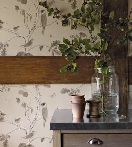 Woodland Chorus Wallpaper by Sanderson in Cream/Multi | Jane Clayton