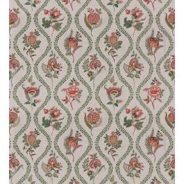 Burford Embroidery Fabric in Emerald/Red by GP & J Baker | Jane Clayton