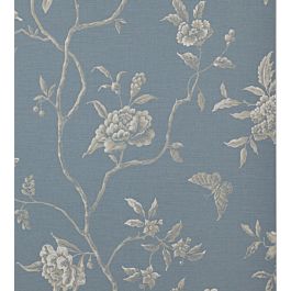 Swedish Tree Wallpaper by Colefax and Fowler in Navy | Jane Clayton
