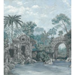 Colonial Wallpaper mural in Blue by Coordonne | Jane Clayton