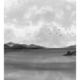 Dungeness View Wallpaper mural in Black by Coordonne | Jane Clayton