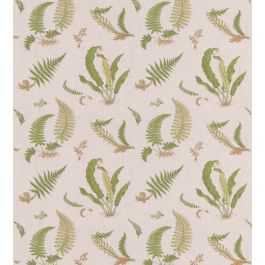 Ferns Embroidery Fabric in Green/Natural by GP & J Baker | Jane Clayton