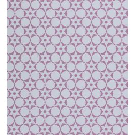 Flower Stencil Wallpaper in Viola by Vanderhurd | Jane Clayton