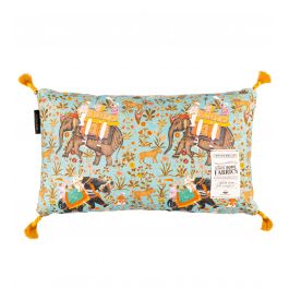Hindustan Ready Made Cushions in Aquamarine by MINDTHEGAP | Jane Clayton