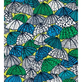 Jolly Brollies Wallpaper in Inky by Ohpopsi | Jane Clayton