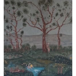 Lantern Parade Wallpaper mural in Midsummer by Andrew Martin | Jane Clayton