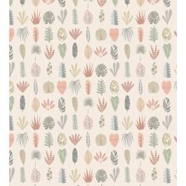Leaf Boogie Wallpaper in Linen by Ohpopsi | Jane Clayton