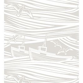 Whitby Wallpaper by Mini Moderns in Stone | Jane Clayton
