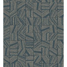 Mismatched Tiles Wallpaper in Blue by Eijffinger | Jane Clayton