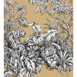 Roar Wallpaper Mural in Ginger by Ohpopsi | Jane Clayton