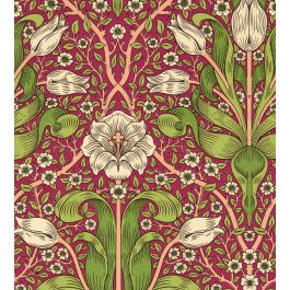Spring Thicket Wallpaper in Maraschino Cherry by Morris & Co | Jane Clayton