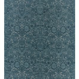 Sunflower Caffoy Velvet Fabric in Webbs blue by Morris & Co | Jane Clayton