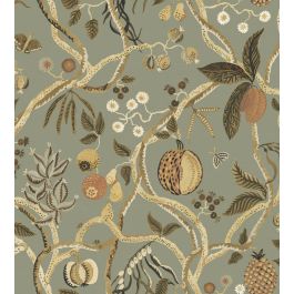 Tree of Life Wallpaper mural in Sage Green by Sandberg | Jane Clayton